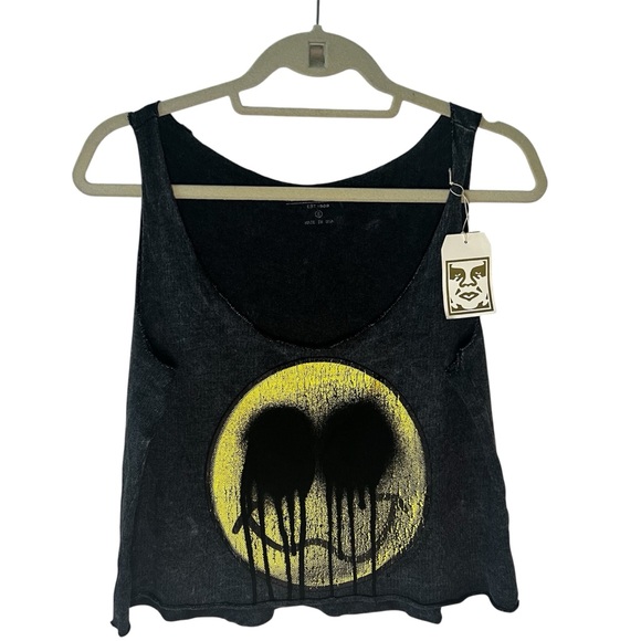 Obey | Tops | Nwt Obey Propaganda Edgy Grunge Dripping Smiley Face ...